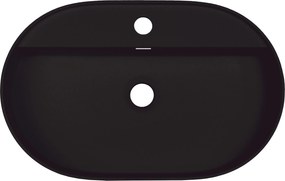 Deante Silia, granitové umyvadlo na desku 550x350x125mm, černá matná, DEA-CQS_NU6B