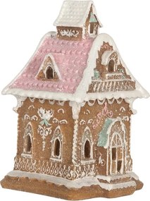 Perníkový LED domek kostel Gingerbread Cotti - 9*10*15 cm