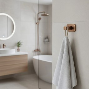 Rea Nico, koupelnový 1-háček na ručník, měděná matná, REA-88036