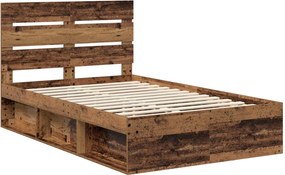 Rám postele Staré dřevo 120 x 190 cm Masivní borové dřevo 3411774