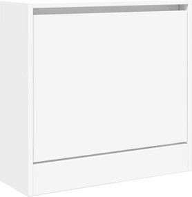botník, výklopný, kompozitní dřevo, 57x60x21 cm, bílá, Dekorino BB20260034