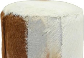 Barová stolička kozí kůže a masivní teak 244542