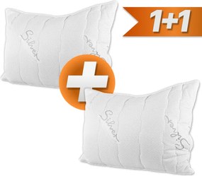 Prošívaný antialergický polštář 70 × 90 cm Silver EMI 1 + 1 ZDARMA