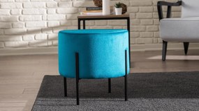 Atelier del Sofa Taburet Flow - Blue, Modrá, Černá