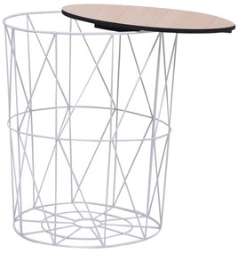 Konferenční stolek bílý Ø 47 cm - Default Title