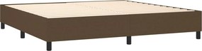 Box spring postel s matrací a LED tmavě hnědá 200x200 cm textil 3138664