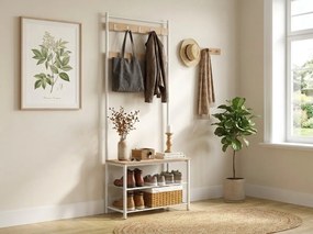 Předsíňová stěna TIMI s botníkem 170x75 cm, dub/bílá