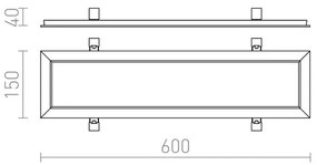 RED - Design Rendl - R12061 - LED Podhledový panel STRUCTURAL LED/22W/230V