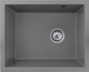 Gamma Decor 5040, 1-komorový granitový dřez 560x460x180 mm, šedá, GMA-ZLE000084