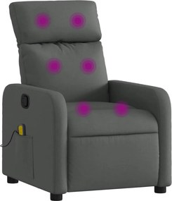Masážní křeslo s polohovacím mechanismem, tmavě šedé, látkové 3206864