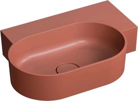 OMNIRES Ovo M+ - Umyvadlo 56x39 cm, bez přepadu, bez otvoru pro baterii, pravé, červená OVO555UWPTE