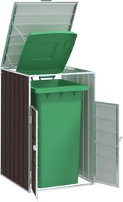 vidaXL Box na 1 popelnici 72 x 81 x 115 cm ocel [4006171] Barva: Hnědá