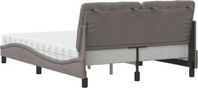 Postel s matrací taupe 140 x 200 cm textil 3310745