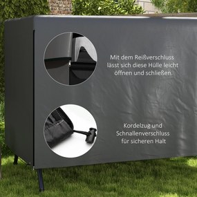 Kryt na zahradní nábytek Ochranný kryt na venkovní nábytek, 215 cm x 155 cm x 150 cm, tmavě šedý