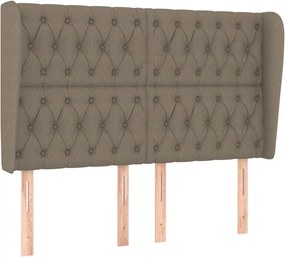 Čelo postele typu ušák taupe 147x23x118/128 cm textil 3118294