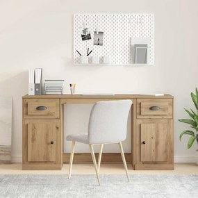 Stůl s kabinetem Artisanový dub Kompozitní dřevo 3402678