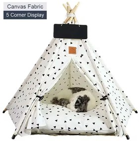 Kvalitní teepee pro psy i kočičky - 3 velikosti/12 barev Barva: malý trojúhelník (Small Triangle), Velikost: L