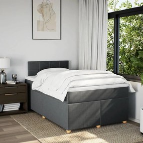 Box spring postel s matrací tmavě šedá 120x190 cm textil 3286620