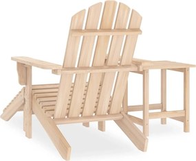 Zahradní židle Adirondack s podnožkou a stolkem masivní jedle 315932