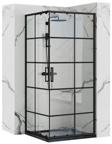 Čtvercový sprchový kout REA CONCEPT 90x90 cm, černý