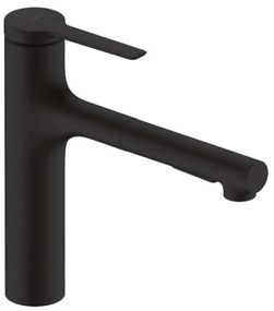 Hansgrohe Zesis M33 - Dřezová baterie 160, s výsuvnou sprškou, matná černá 74801670