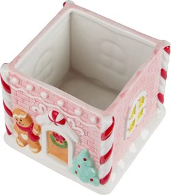 SWEET X-MAS Dóza na sušenky perníková chaloupka - růžová