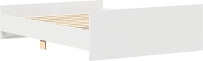 Rám postele s hlavovým a nožním čelem bílý 140 x 200 cm 3203747