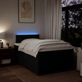 Box spring postel s matrací černá 120x200 cm textil 3289330