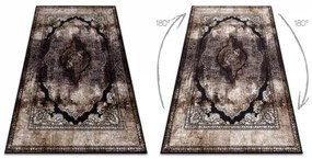 MIRO 51664.805 mycí kobereček Růžice, rám protiskluz hnědý velikost 160x220 cm | krásné koberce cz