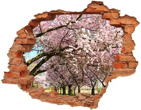 Wallmuralia Samolepící díra na stěnu Stromy višně 90x70 cm