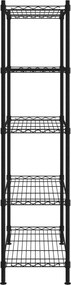Úložný regál 5 polic 90 x 35 x 180 cm černý 250 kg 324624