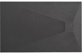 Obdélníková sprchová vanička z SMC kompozitu REA MAGNUM 100x80 cm, černá