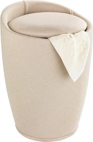 Taburet CANDY BEIGE - koš na prádlo, 2 v 1 , WENKO