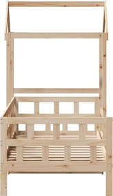Válenda se střechou 80 x 200 cm masivní borové dřevo 3282237