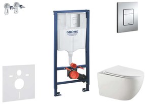 Grohe Rapid SL - Set předstěnové instalace, klozetu Gaia a sedátka softclose, tlačítko Skate Cosmopolitan, chrom SANI11BA1106