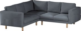 Potah na pohovku IKEA Norsborg rohová 4-místná barva šedá látka pletený vzor
