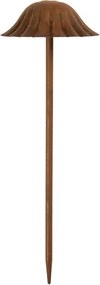 Rustikální rezavý kovový zápich houba L - Ø 14*41 cm