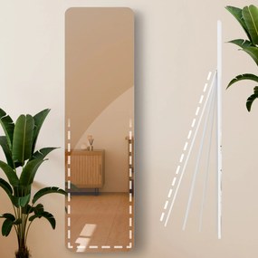 Zrcadlo Gurnee 140x40 cm – bílá matná