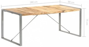 Jídelní stůl hnědá / šedá Dekorhome 180x90x75 cm