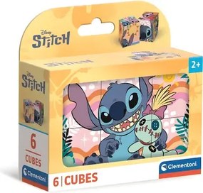 CLEMENTONI Obrázkové kostky Stitch / 6 kostek / od 2 let