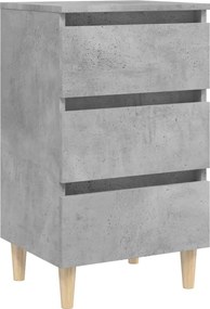 vidaXL Noční stolek s masivními dřevěnými nohami 40 x 35 x 69 cm [805895] Barva: kouřový dub