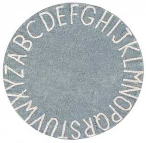 Lorena Canals koberce Přírodní koberec, ručně tkaný Round ABC Vintage Blue-Natural Rozměry koberců: 150x150 (průměr) kruh