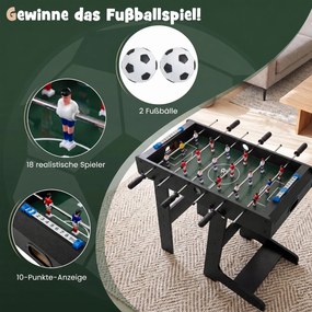 Costway Foosballový stůl Prostorově úsporný s robustní rukojetí
