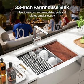 Kuchyňský dřez Farmhouse, dřezy z nerezové oceli – TXHW332209RS1