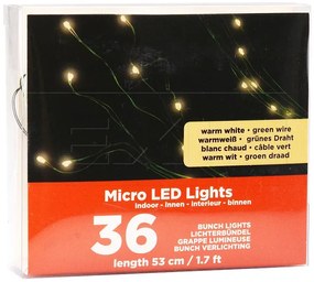 Zaparkorun Víceprutý mikro LED pásek na baterie - 53 cm - 36 diod - teplá bílá