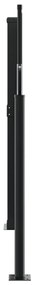 vidaXL Zatahovací boční markýza 140 x 600 cm [4004614] Barva: Černá