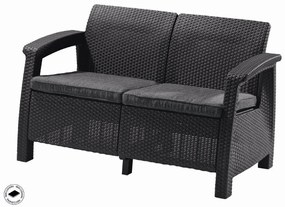 Keter Zahradní nábytek Keter Corfu love seat dvousedačka grafitová KT-610345