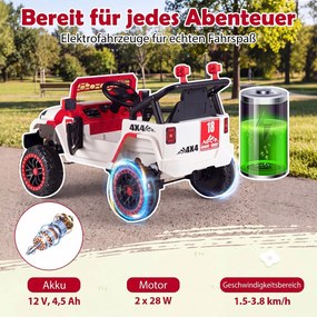 Costway Dětské elektrické autíčko 12 V dětské auto s 2 jízdními režimy