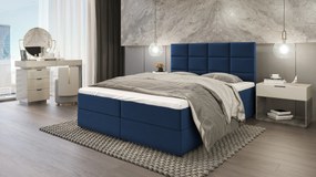 SFAB Kontinentální čalouněná postel MERCURY (160x200 cm) Barva látky: Světlá šedá (Riviera 91)