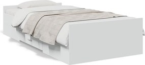 Rám postele se zásuvkami bílý 100 x 200 cm kompozitní dřevo 3280328